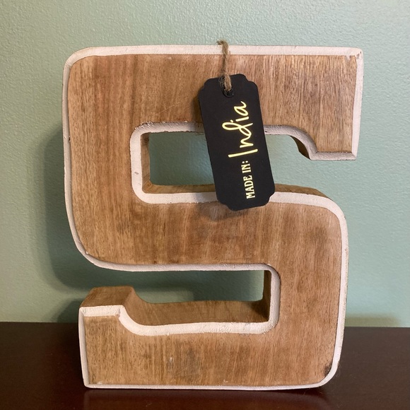 Casa Decor | Accents | Nwt Block Letter S By Casa Decor | Poshmark